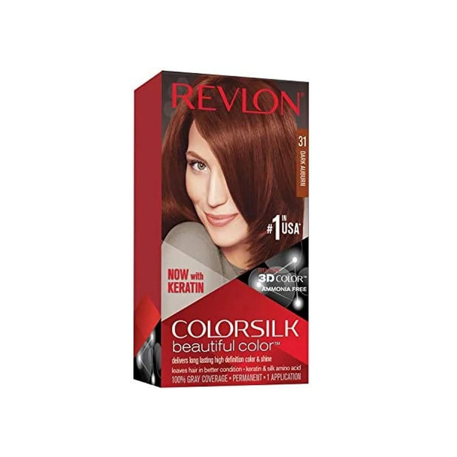 Revlon Colorsilk Beautiful Color Permanent Hair Color Dark Auburn 31 Direct Care